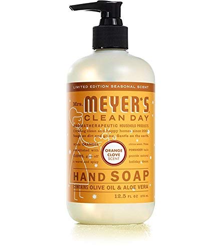 MRS. MEYER'S CLEAN DAY hand soap Scent Variety Pack, (Peppermint + Iowa Pine + Orange Clove)