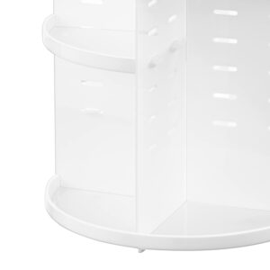 HBlife 360 Rotating Makeup Organizer Adjustable Carousel Large Capacity Revolving Perfume Organizer Skincare Organizers Cosmetic Storage Spinning Holder for Vanity, White