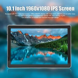 PUSOKEI 10.1 Inch Tablet PC,for Android 12,MT6750 8 Cores CPU,6G RAM 128G ROM 1960x1080 IPS Display Screen,2.4G/5G WiFi Calling Tablet,Front 8MP Rear 13MP Dual Camera(Grey)