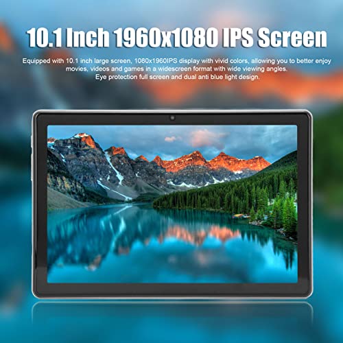 PUSOKEI 10.1 Inch Tablet PC,for Android 12,MT6750 8 Cores CPU,6G RAM 128G ROM 1960x1080 IPS Display Screen,2.4G/5G WiFi Calling Tablet,Front 8MP Rear 13MP Dual Camera(Grey)