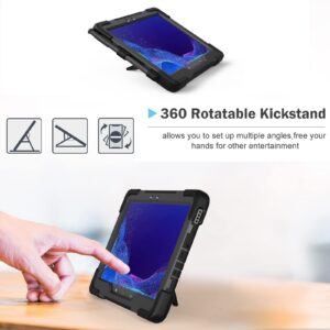 ProCase for Galaxy Tab Active4 Pro 2022/Tab Active Pro 2019 10.1 Inch Case (SM-T630/T638/T540/T547) with S Pen Holder, Rugged Heavy Duty Shockproof Rotating Kickstand Protective Cover