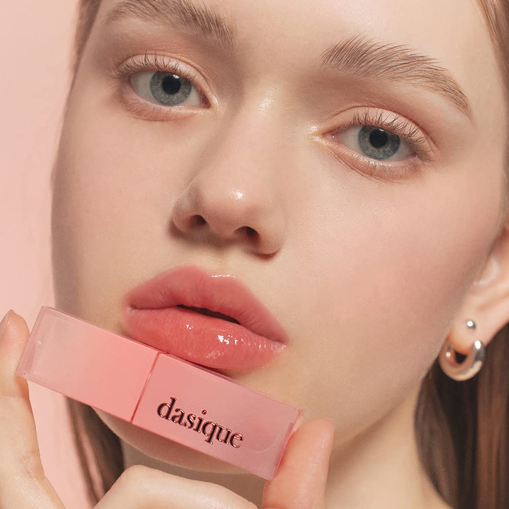 dasique Juicy Dewy Tint (01 Mood Mango) 0.12 oz | Light Application with moisture | Long-wearing Glossy Lip Stain, Non-sticky | Vegan, Cruelty-free | K-beauty