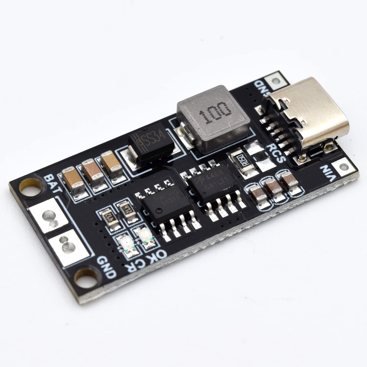 Adeept Type C BMS 2S 2A 18650 21700 3.7V Lithium Battery Charge Module Charging Board Step-Up Boost Li-Po Polymer USB C to 8.4V