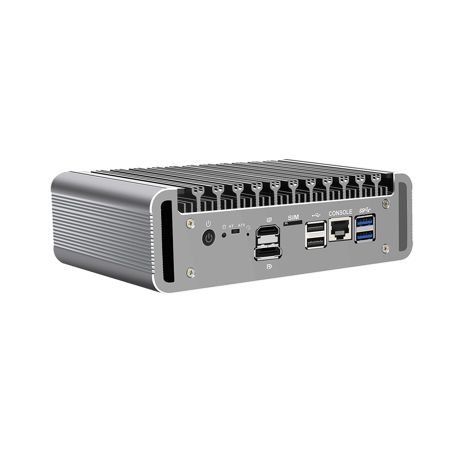 HUNSN Micro Firewall Appliance, Mini PC, VPN, Router PC, Intel J6413, RJ14, AES-NI, 6 x Intel 2.5GbE I226-V LAN, Console, HDMI, GPIO, SIM Slot, Barebone, NO RAM, NO Storage, NO System