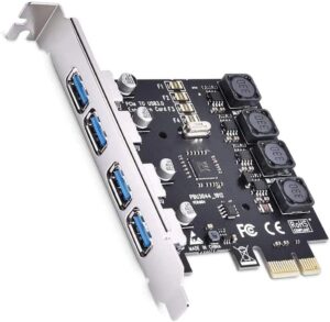 4 ports pcie usb 3.0 card super speed 5gbps pci express (pcie) expansion card for windows 11/10/8.1/8/7/vista/xp/server