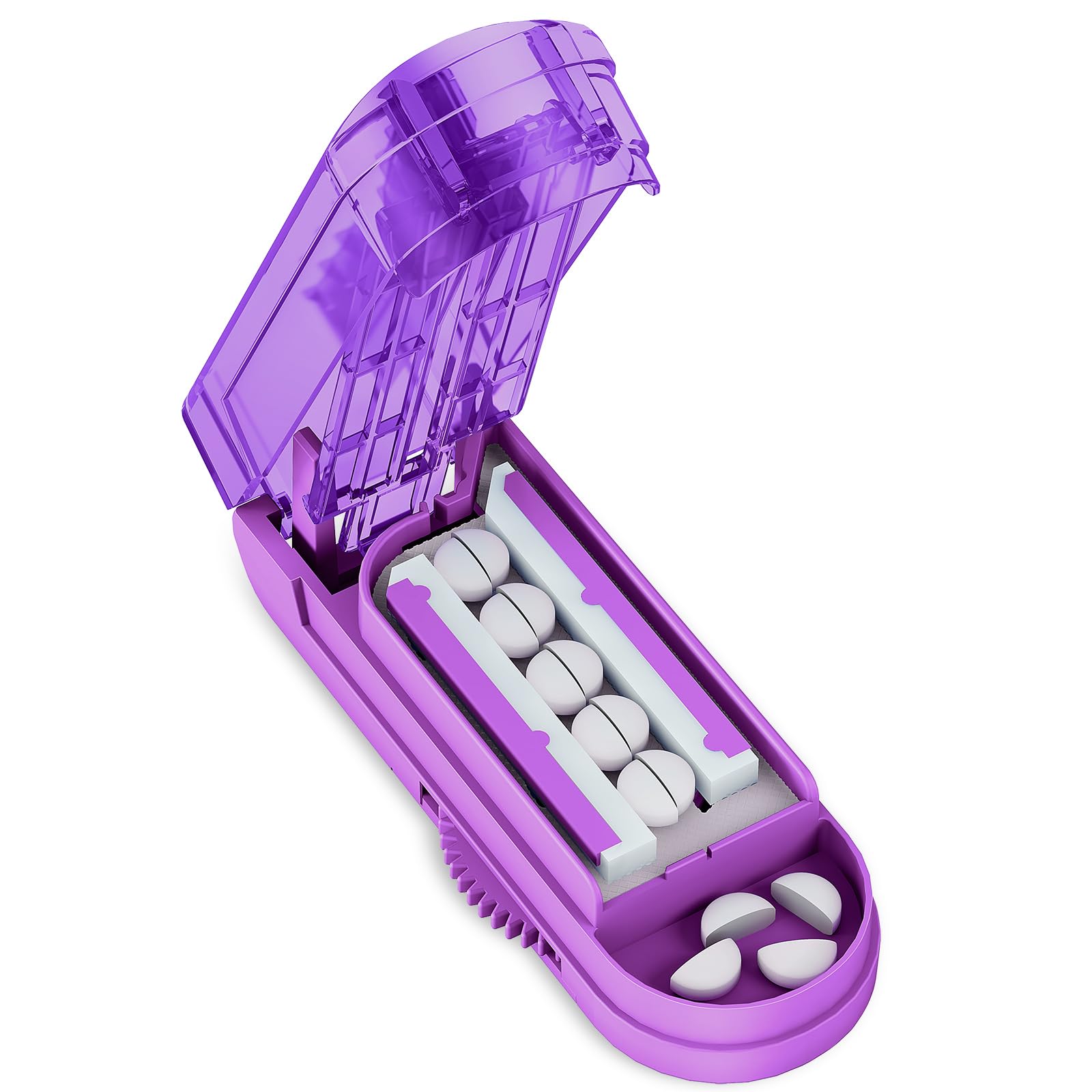 DEPAD Pill Cutter Splitter for Cutting Multiple Pills, Adjustable Pill Cutter Splitter for Small and Tiny Pills with Accurate Pill Alignment, Pill Cutter for Small or Large Pills with Sharp Safe Blade