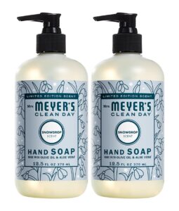 mrs. meyer's clean day liquid hand soap, snow drop (12.5 fl oz (pack of 2))