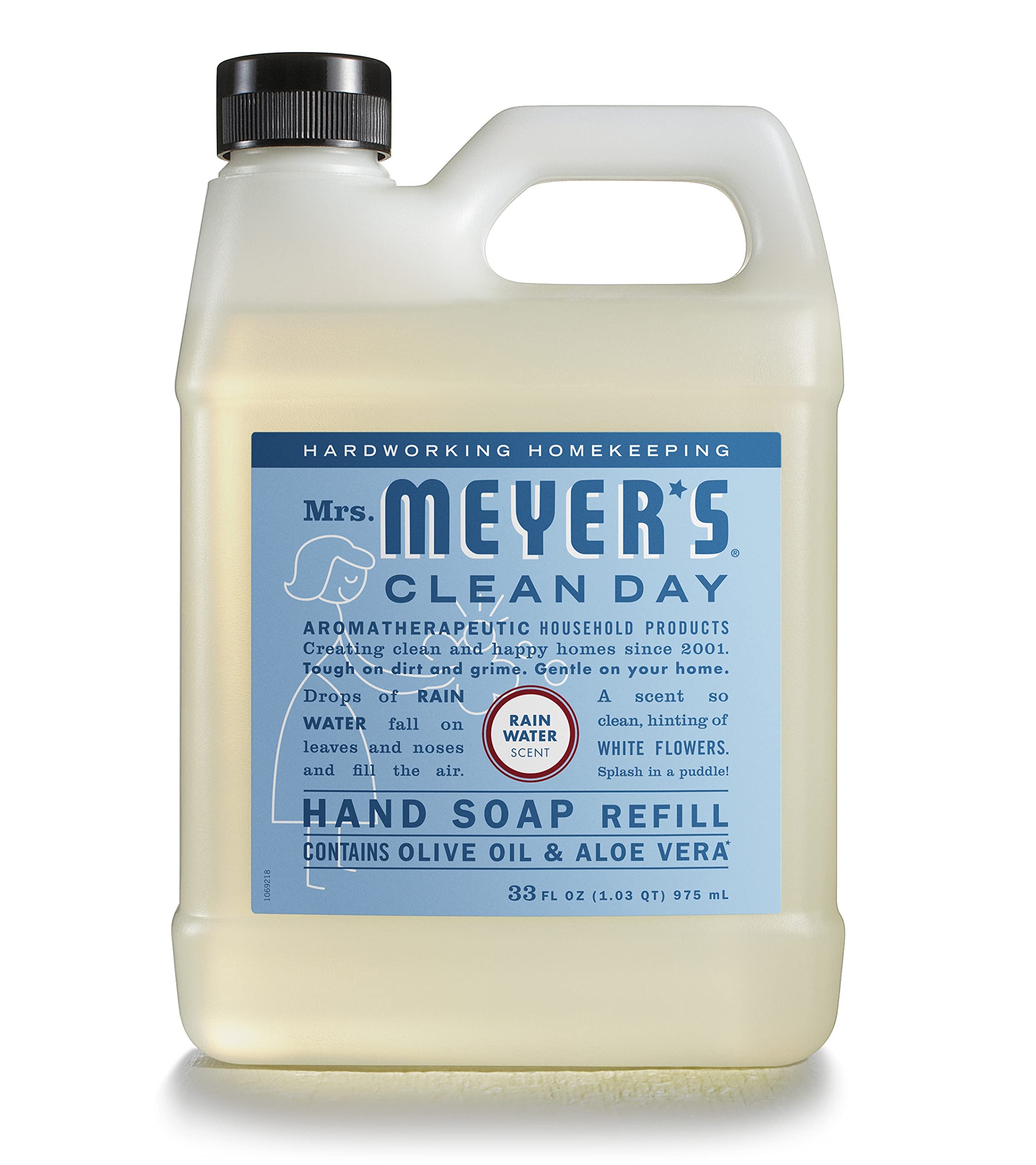 MRS. MEYER'S CLEAN DAY Liquid Hand Soap Refill Scent, Rainwater (Pack of 2)