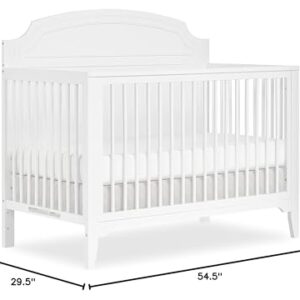 Dream On Me JPMA & Greenguard Gold Certified Milton 5-in-1 Convertible Crib Made with Sustainable New Zealand Pinewood in White, Non-Toxic Finish