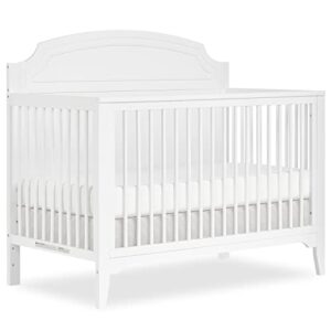 dream on me jpma & greenguard gold certified milton 5-in-1 convertible crib made with sustainable new zealand pinewood in white, non-toxic finish