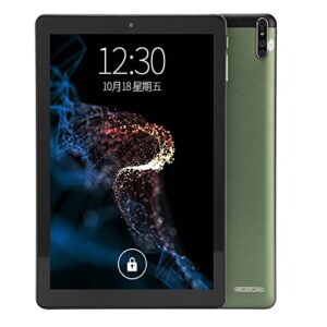 10.1 inch tablet, 6gb 128gb hd tablet green 100240v 2.4g 5g wifi for 11.0 for reading (us plug)