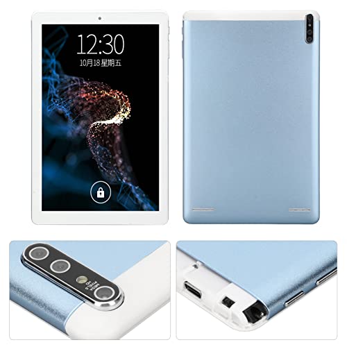 Tablet PC, 6GB 128GB 10.1 Inch Tablet Blue Front 5MP Rear 13MP for Drawing for 11.0 (US Plug)