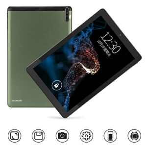 LBEC HD Tablet, 8 Cores 2.5GHZ 10.1 Inch Tablet Green 6GB 128GB 2.4G 5G WiFi for 11.0 for Reading (US Plug)