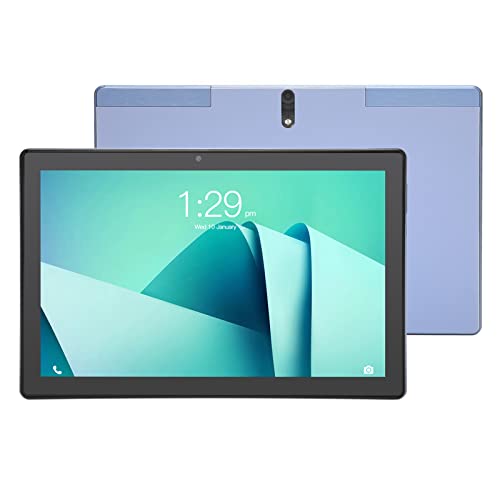 10.0 Inch Tablet 2.4G 5G WiFi Tablet with 6GB RAM 256GB ROM, 128GB Expand, 3 Card Slots, USB C Charging GPS Bluetooth IPS HD Touch Screen Computer Tablet Front 5MP Rear 8MP for Android 10(Blue)