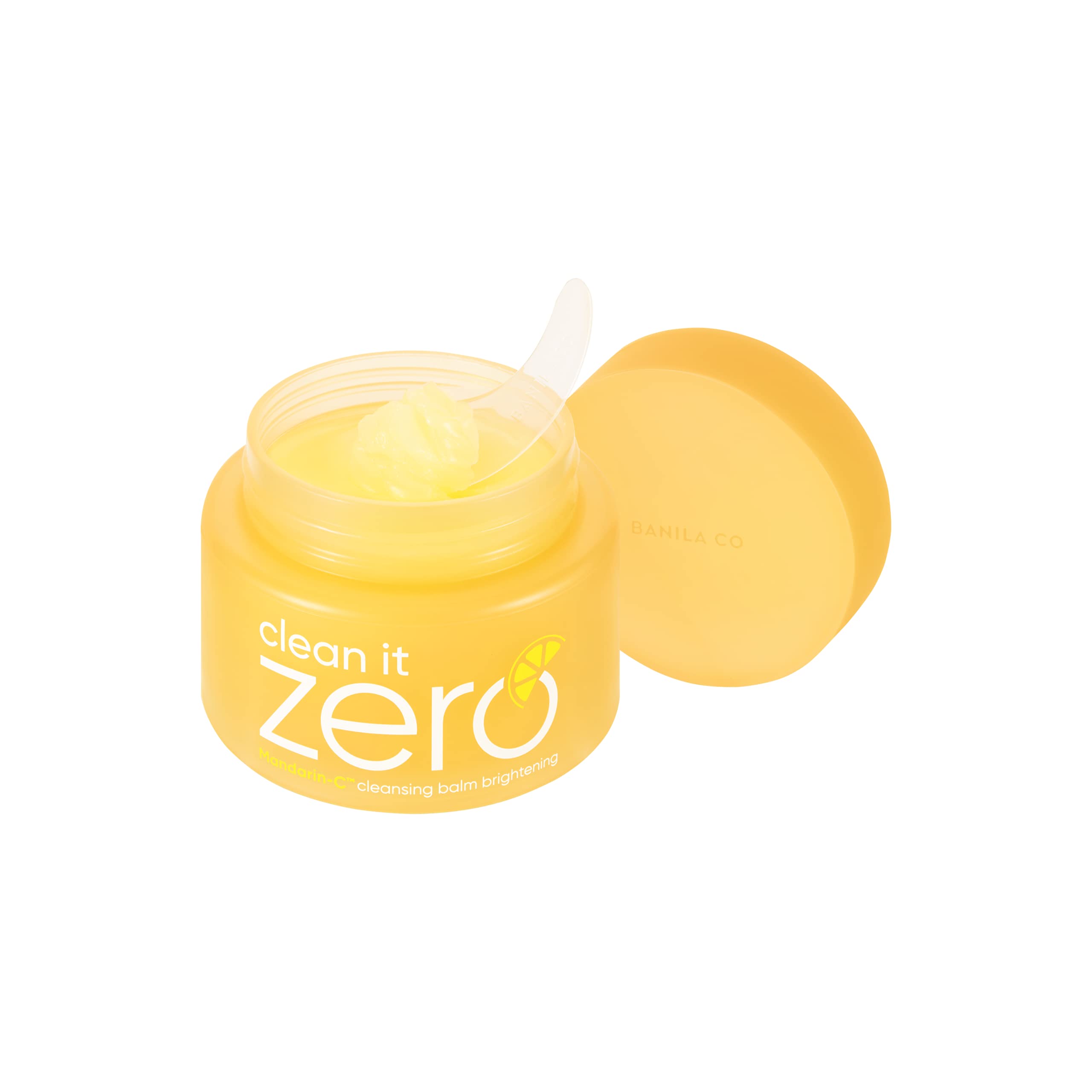 BANILA CO Clean it Zero Mandarin-C Cleansing Balm Brightening - Refreshing Makeup Remover with Vitamin C & Citrus Extracts, Korean Skincare for Glowing Complexion,Made to Brighten Dull Skin Types - 100ml/3.38 fl oz