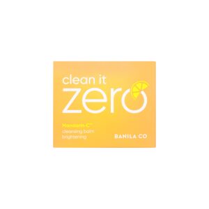 BANILA CO Clean it Zero Mandarin-C Cleansing Balm Brightening - Refreshing Makeup Remover with Vitamin C & Citrus Extracts, Korean Skincare for Glowing Complexion,Made to Brighten Dull Skin Types - 100ml/3.38 fl oz