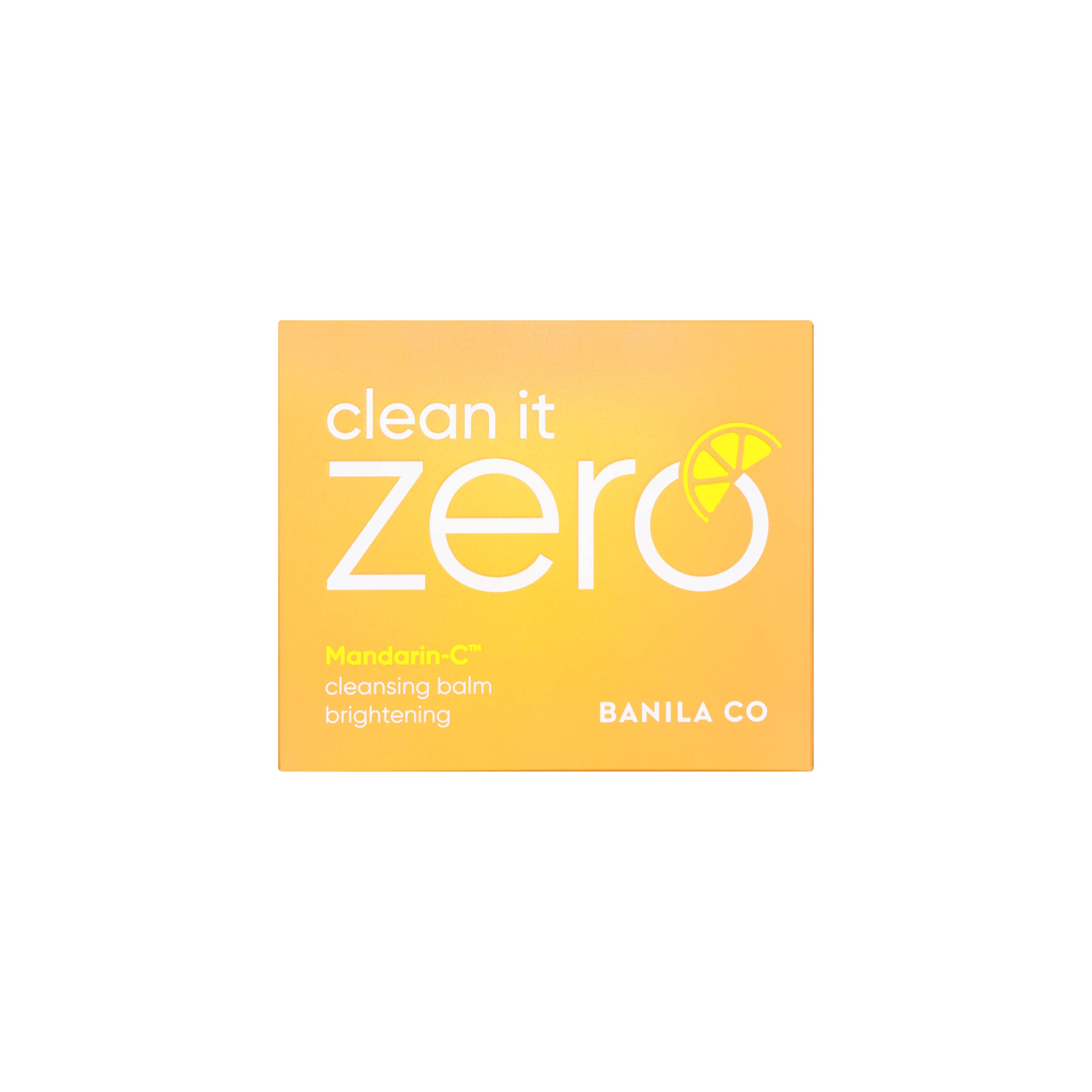 BANILA CO Clean it Zero Mandarin-C Cleansing Balm Brightening - Refreshing Makeup Remover with Vitamin C & Citrus Extracts, Korean Skincare for Glowing Complexion,Made to Brighten Dull Skin Types - 100ml/3.38 fl oz