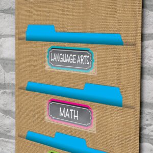 Teacher Created Resources Chalkboard Brights Labels (TCR20871) and Mini Accents (5620)