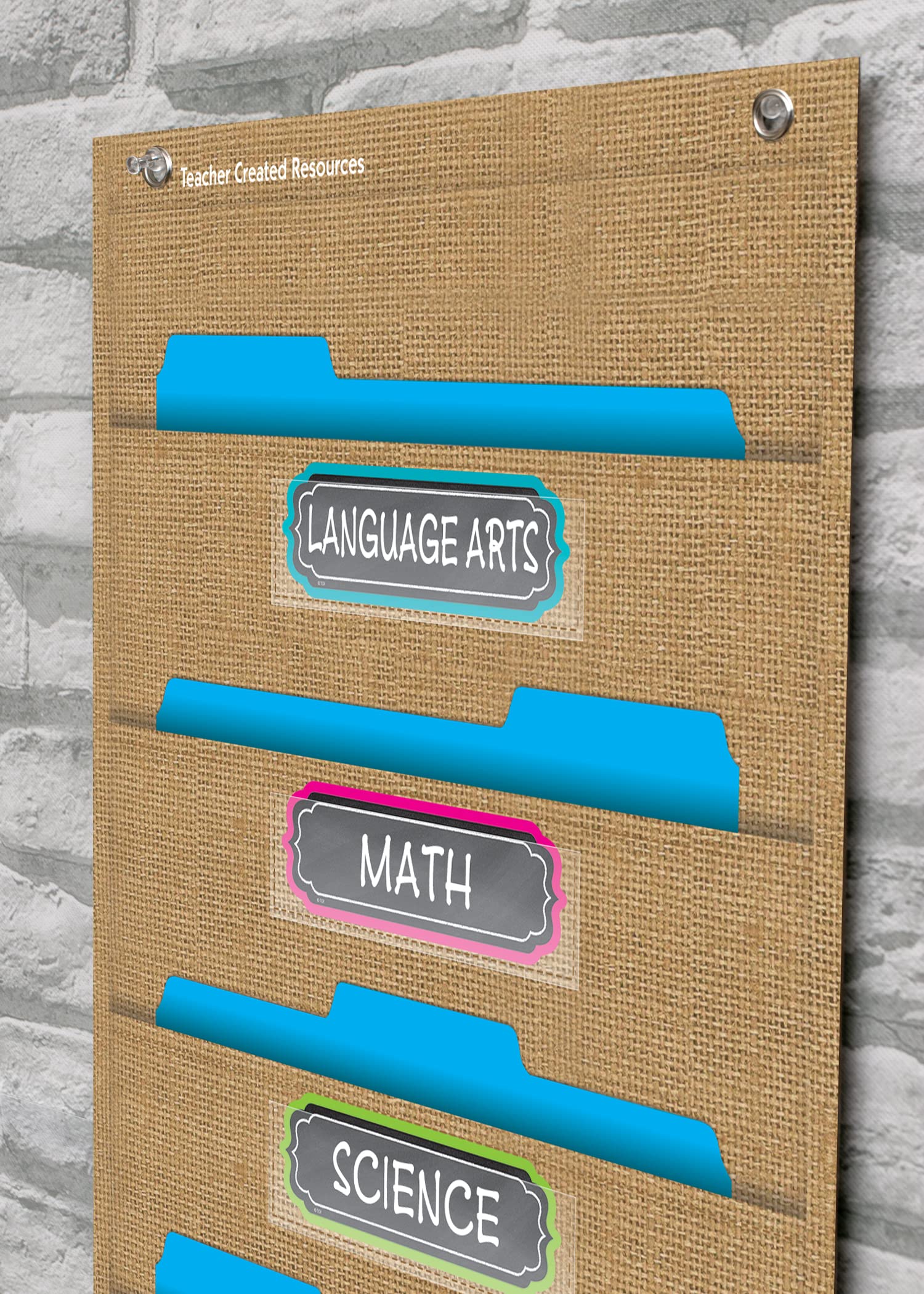 Teacher Created Resources Chalkboard Brights Labels (TCR20871) and Mini Accents (5620)