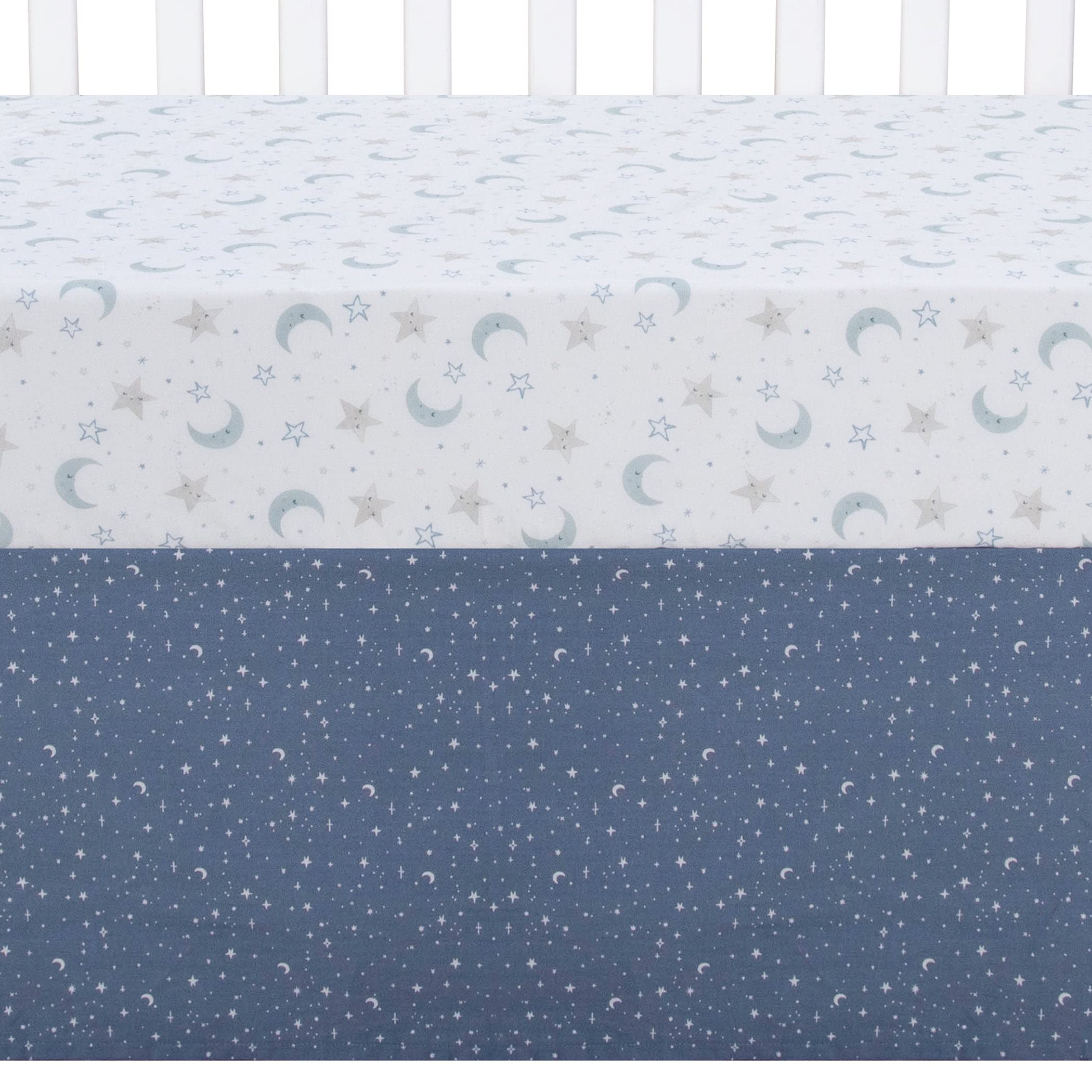 Trend Lab Celestial Space 3 Piece Crib Bedding Set, Includes Nursery Quilt, Fitted Crib Sheet and Crib Skirt 103728