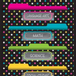 Teacher Created Resources Chalkboard Brights Labels (TCR20871) and Mini Accents (5620)