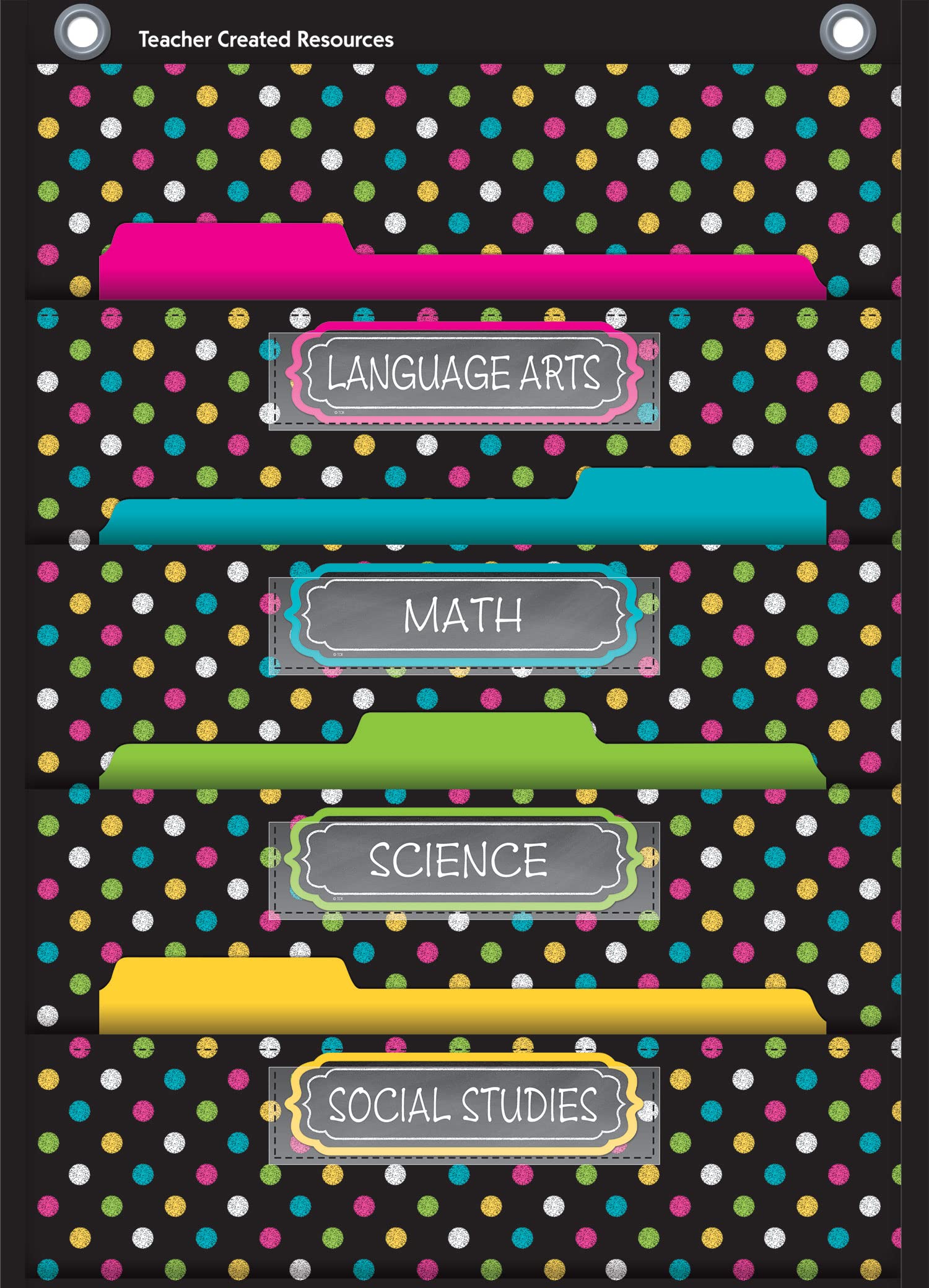 Teacher Created Resources Chalkboard Brights Labels (TCR20871) and Mini Accents (5620)