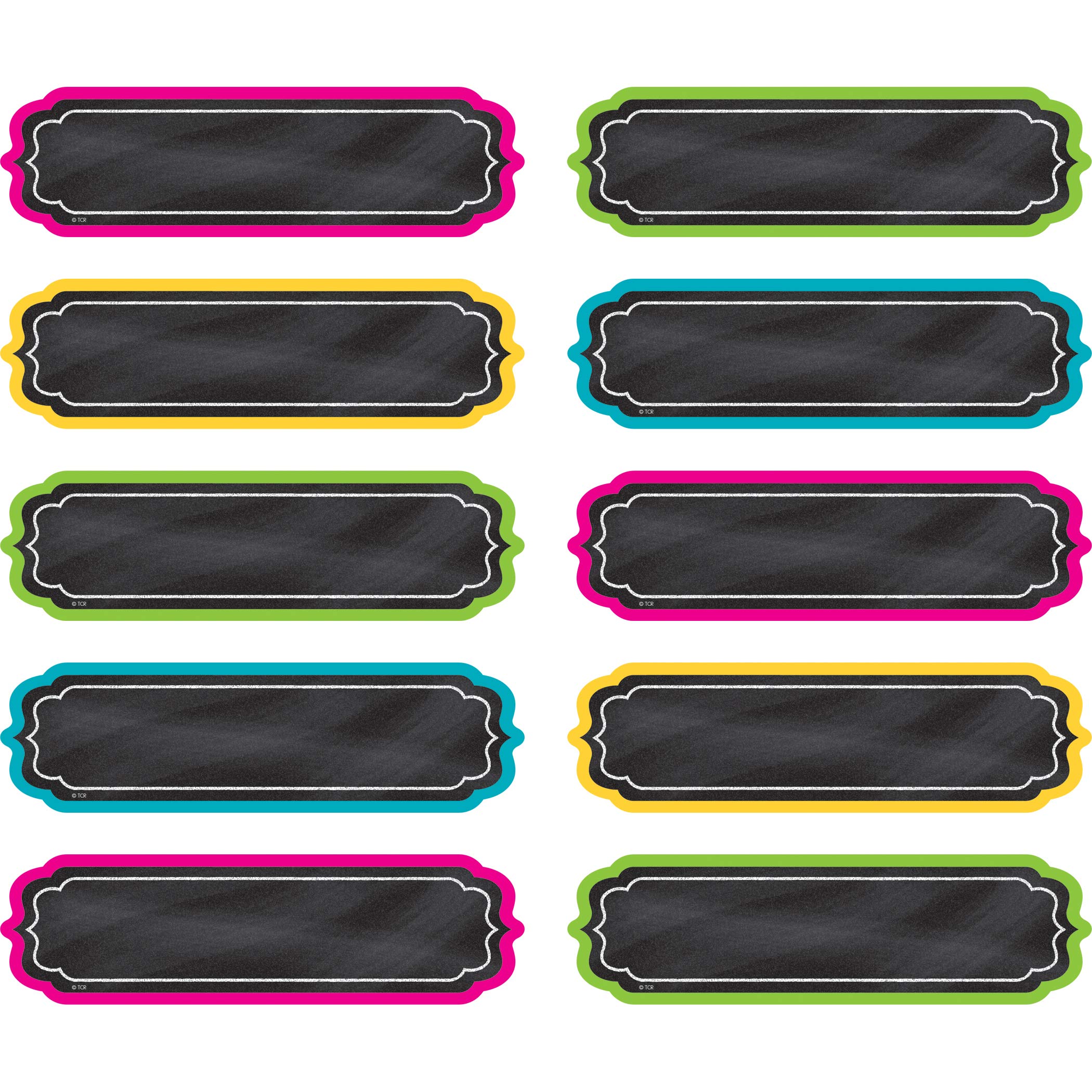 Teacher Created Resources Chalkboard Brights Labels (TCR20871) and Mini Accents (5620)