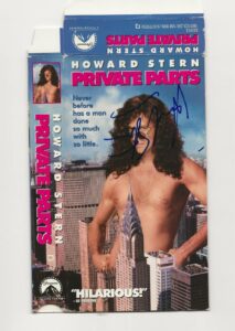 howard stern real hand signed private parts vhs tape cover case jsa coa