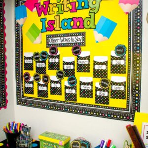 Teacher Created Resources Chalkboard Brights Labels (TCR20871) and Mini Accents (5620)