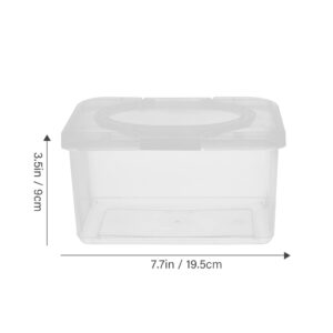 GLEAVI Baby Wipes Dispenser, 3pcs Wipe Holder Container Case for Baby & Adult,Keeps Wet Tissue Fresh, Non-Slip Wipes Case, Wipe Container with Lid for Home, Office, Cars (Transparent)