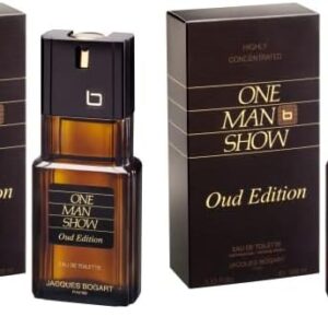 Jacques Bogart One Man Show for Men, Eau de Toilette Spray, Oud Edition, 3.33 Ounce (Pack of 2)