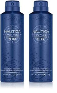 nautica voyage n-83 body spray, 6 fl oz (pack of 2)