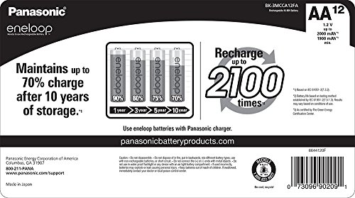 Eneloop Panasonic AA and AAA 2100 Cycle Ni-MH Pre-Charged Rechargeable Batteries 16-Battery Pack