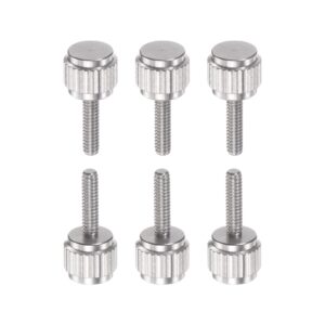 harfington 10pcs vernier calipers locking screws m2x8mm round flat head knurled thumb knob bolts