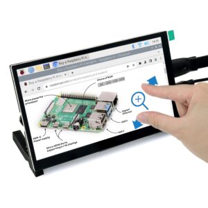 freenove 7 inch hdmi touchscreen monitor for raspberry pi 5 4 jetson nano pc (no shell), 1024x600 pixel ips display, 5-point touch capacitive screen