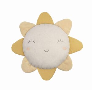 mon ami sunny day sun shaped pillow – 14.5”, plush floor pillow & decorative cushion for child’s nursery, bed or couch, cute room décor