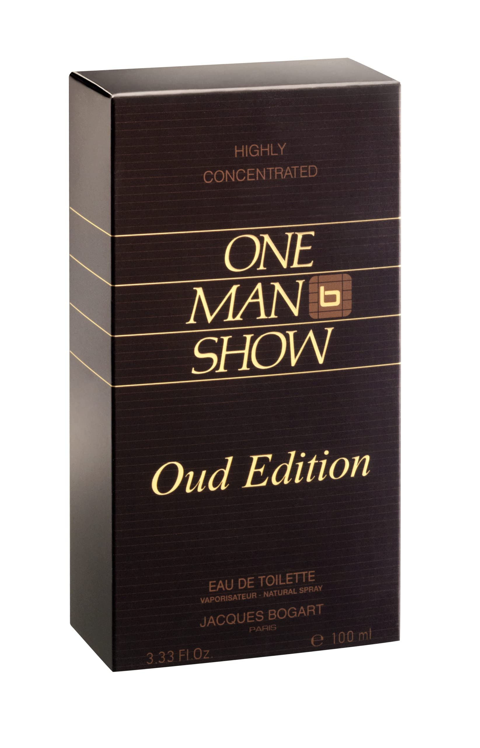 Jacques Bogart One Man Show for Men, Eau de Toilette Spray, Oud Edition, 3.33 Ounce (Pack of 2)