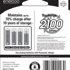 Eneloop Panasonic AA and AAA 2100 Cycle Ni-MH Pre-Charged Rechargeable Batteries 16-Battery Pack