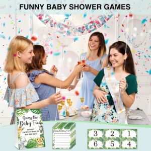 ISOVF Game Set, Woodland Safari Theme-1 Standing Sign, 25 Answer Cards, 6 Number Cards, Baby Shower Party Tabletop Game