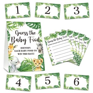 isovf game set, woodland safari theme-1 standing sign, 25 answer cards, 6 number cards, baby shower party tabletop game