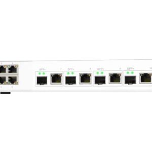 QNAP 10-Port 10GbE Layer 2 Managed Switch with 4 x 10GbE SFP+/RJ45 Combo and 6 x 2.5GbE RJ45 Ports (QSW-M2106-4C-US)