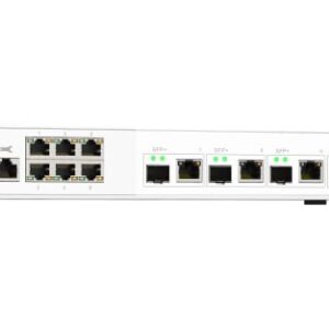 QNAP 10-Port 10GbE Layer 2 Managed Switch with 4 x 10GbE SFP+/RJ45 Combo and 6 x 2.5GbE RJ45 Ports (QSW-M2106-4C-US)