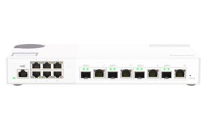 qnap 10-port 10gbe layer 2 managed switch with 4 x 10gbe sfp+/rj45 combo and 6 x 2.5gbe rj45 ports (qsw-m2106-4c-us)