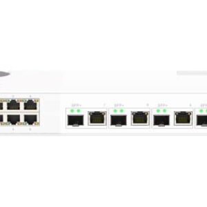 QNAP 10-Port 10GbE Layer 2 Managed Switch with 4 x 10GbE SFP+/RJ45 Combo and 6 x 2.5GbE RJ45 Ports (QSW-M2106-4C-US)