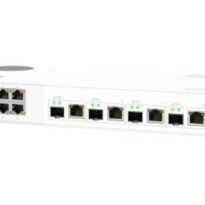 QNAP 10-Port 10GbE Layer 2 Managed Switch with 4 x 10GbE SFP+/RJ45 Combo and 6 x 2.5GbE RJ45 Ports (QSW-M2106-4C-US)