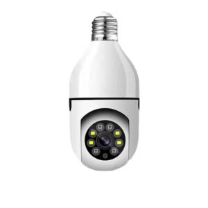 Light Bulb Security Camera, Full-HD 1080P 360 Degree Panoramic 2.4G Wireless WiFi Camera, with Infrared Night Vision & Motion Detection & 2-Way Audio Home Camera for Baby/Elder/Pet