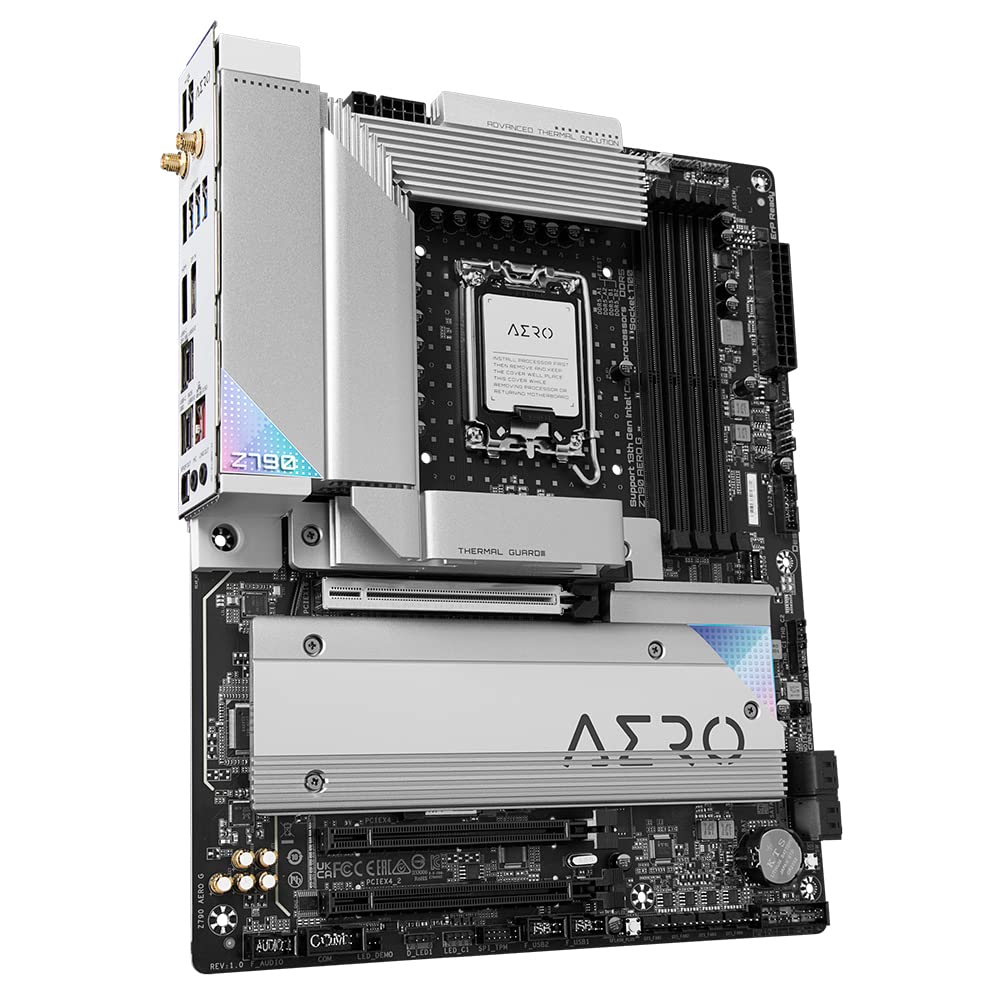 Gigabyte Z790 AERO G Motherboard - Supports Intel Core 14th CPUs, up to 7600MHz DDR5 (OC), 1хPCIe 5.0+4xPCIe 4.0 M.2, Wi-Fi 6E, 2.5GbE LAN, USB 3.2 Gen 2x2