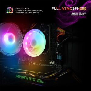 STGAubron Gaming PC Desktop, GeForce RTX 2060 6G GDDR6, Intel Core I7 3.4 GHz up to 3.9 GHz, 16G RAM, 512G SSD, WiFi, BT 5.0, RGB Fan x6, RGB Mouse Pad, RGB BT Sound Bar, Windows 10 Home