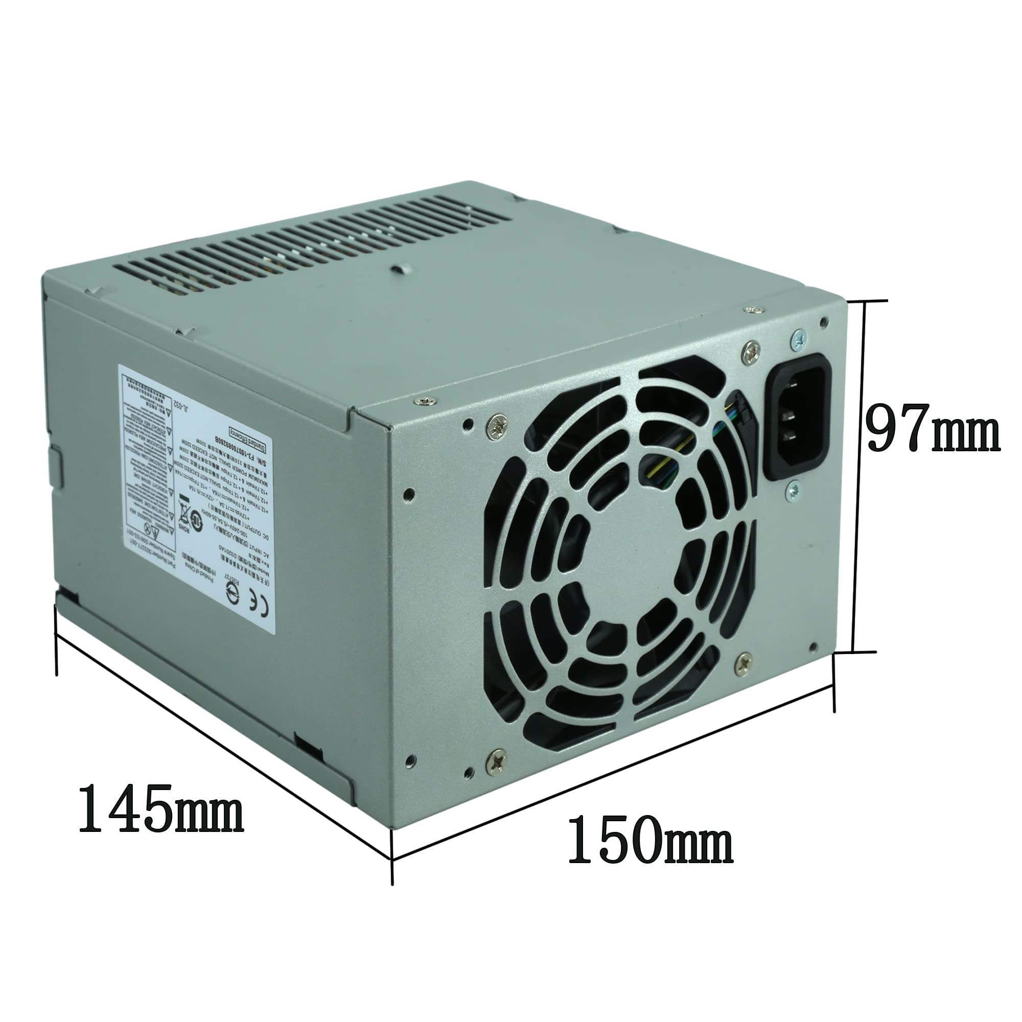 Ptcliss 320W 503377-001 Power Supply Unit PSU Replacement for HP MT 6000 6005 6200 6300 8000 8200 Z200 Pro Micro Tower P/N:503378-001 702306-002 702454-001 508154-001 611483-001 613746-001 611484-001