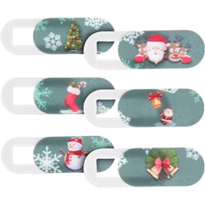 gatuida 6pcs christmas camera cover camera for computer laptop camera laptop protector webcam slide blocker webcam blocker protector webcam privacy lens protectors camera shield cover abs